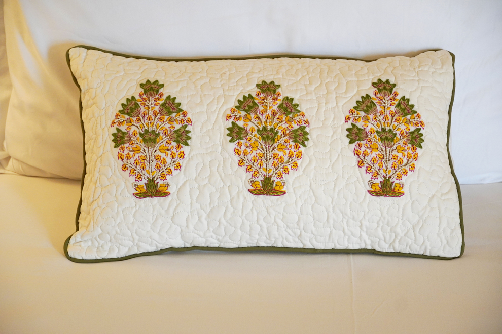 Signature Motif Cushion Cover with Embroidery – JaipurBlocHouse